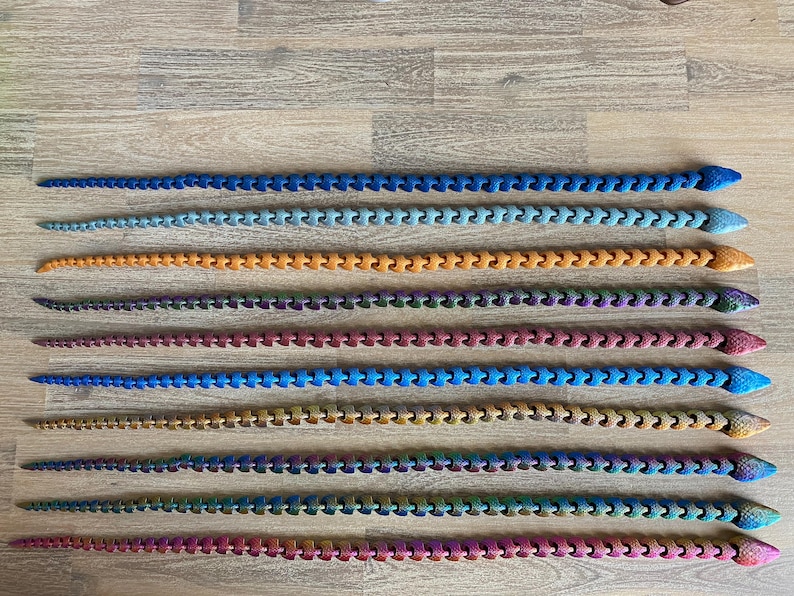 3d Printed Articulated Snake Fidget Toy - Etsy