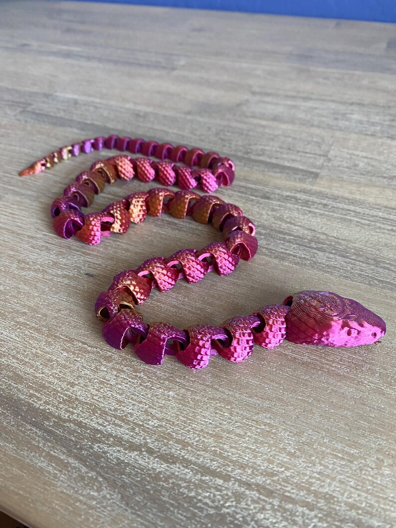 3d Printed Articulated Snake Fidget Toy - Etsy