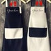 Personalized Full Cream and Black Canvas Apron With Adjustable Straps ...