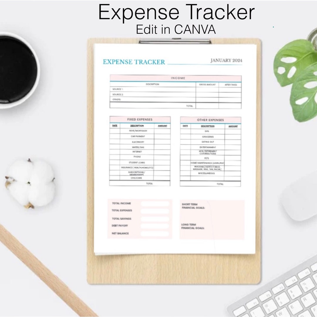Digital Expense Tracker, Budget Planner, Finance Organizer, Monthly ...