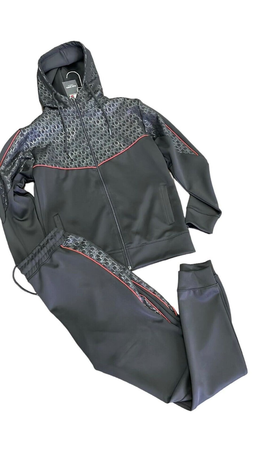 New Mens Designer Black Tracksuit Tracksuit Urban Street Wear - Etsy