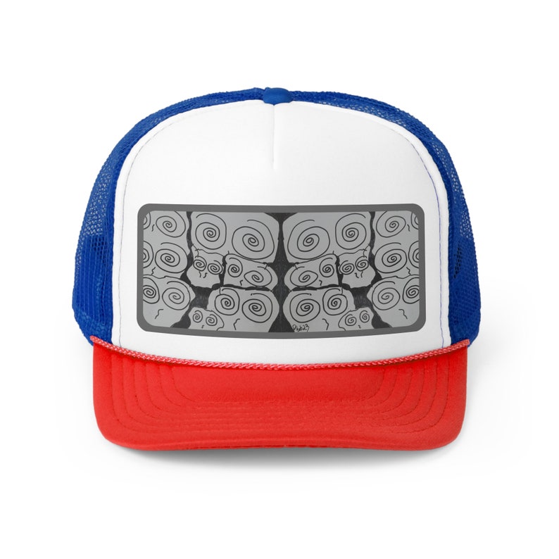 Trucker Hat Weird Doodle Art Hand Drawn Men Women Unisex Cap ...