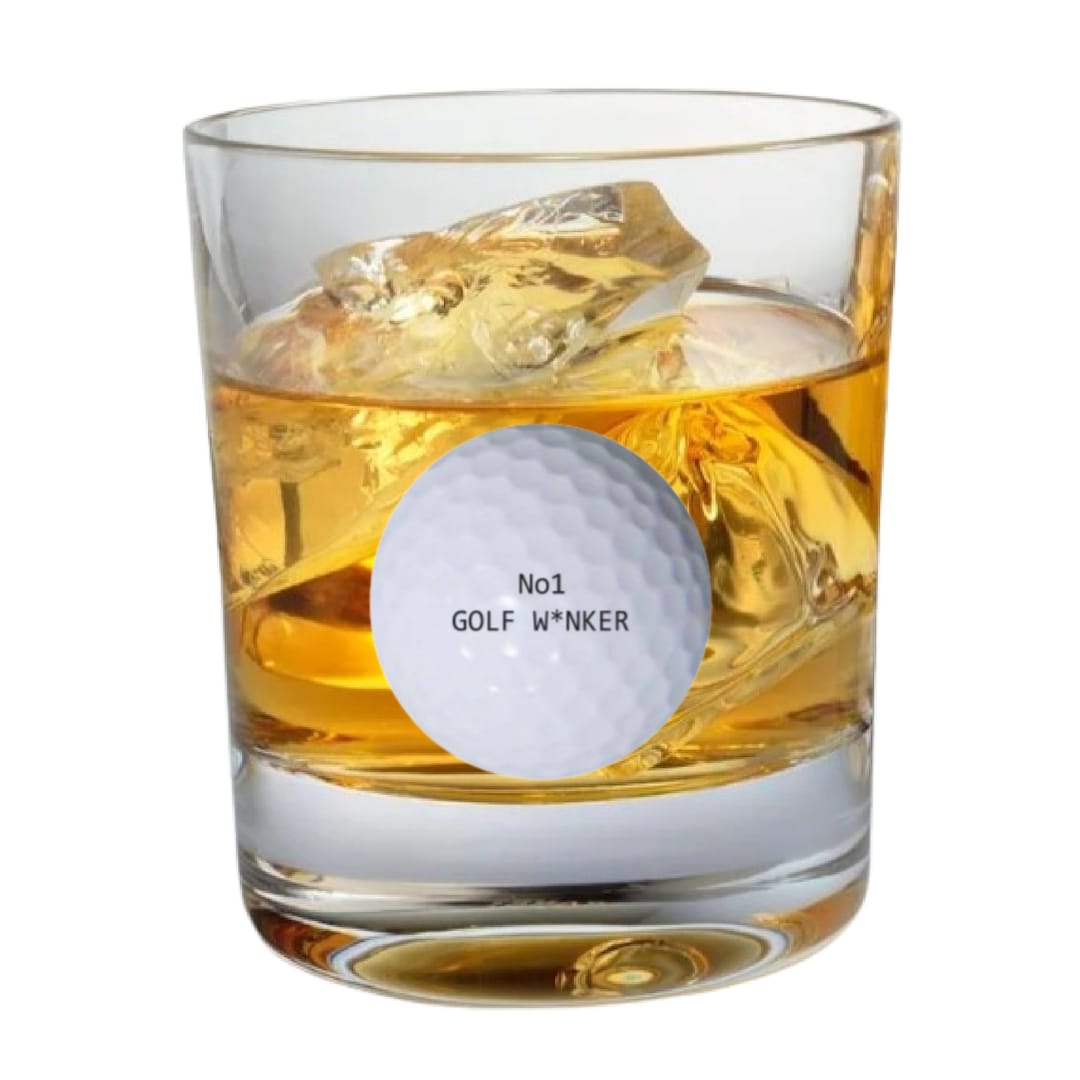 Rude Funny Golf Gifts for Men Whiskey Rum Glass With Real - Etsy UK
