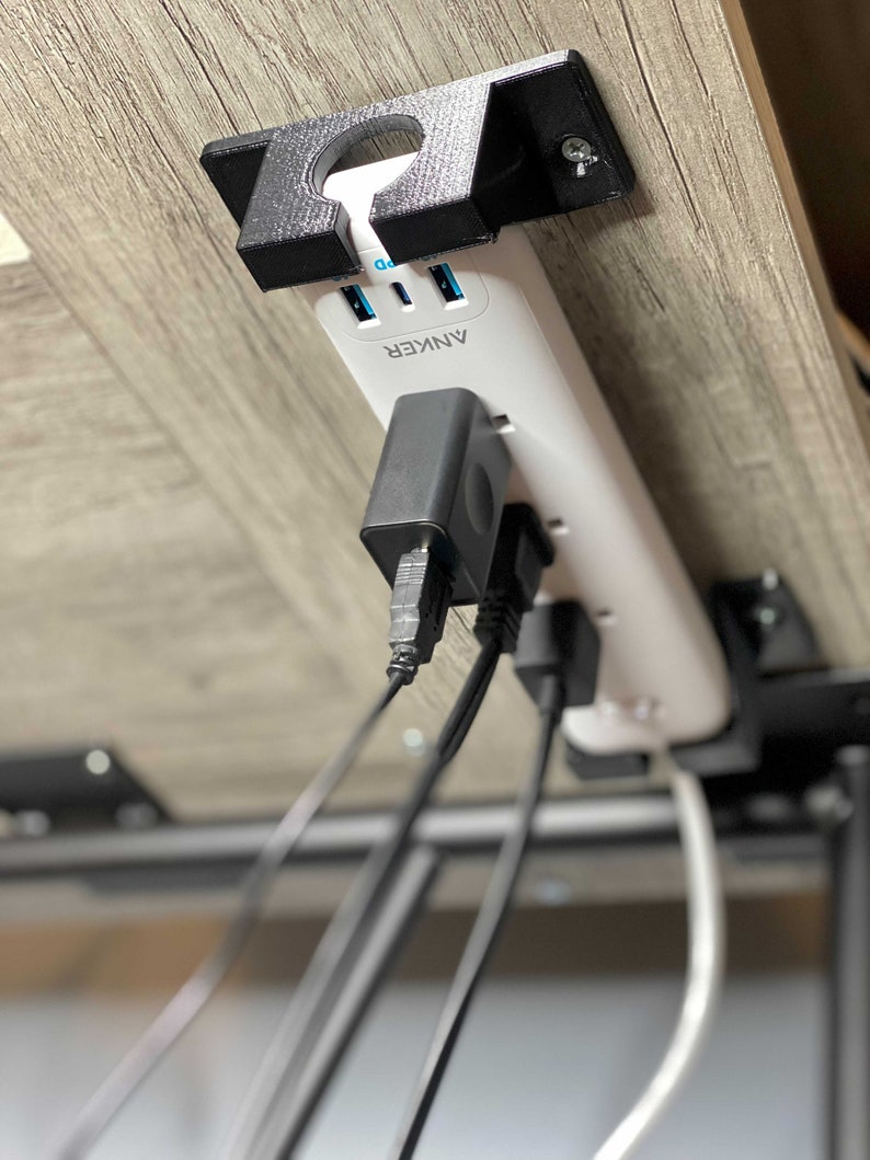 Powerstrip Holder | Powerstrip Mount | Work Space | Office Accessories ...
