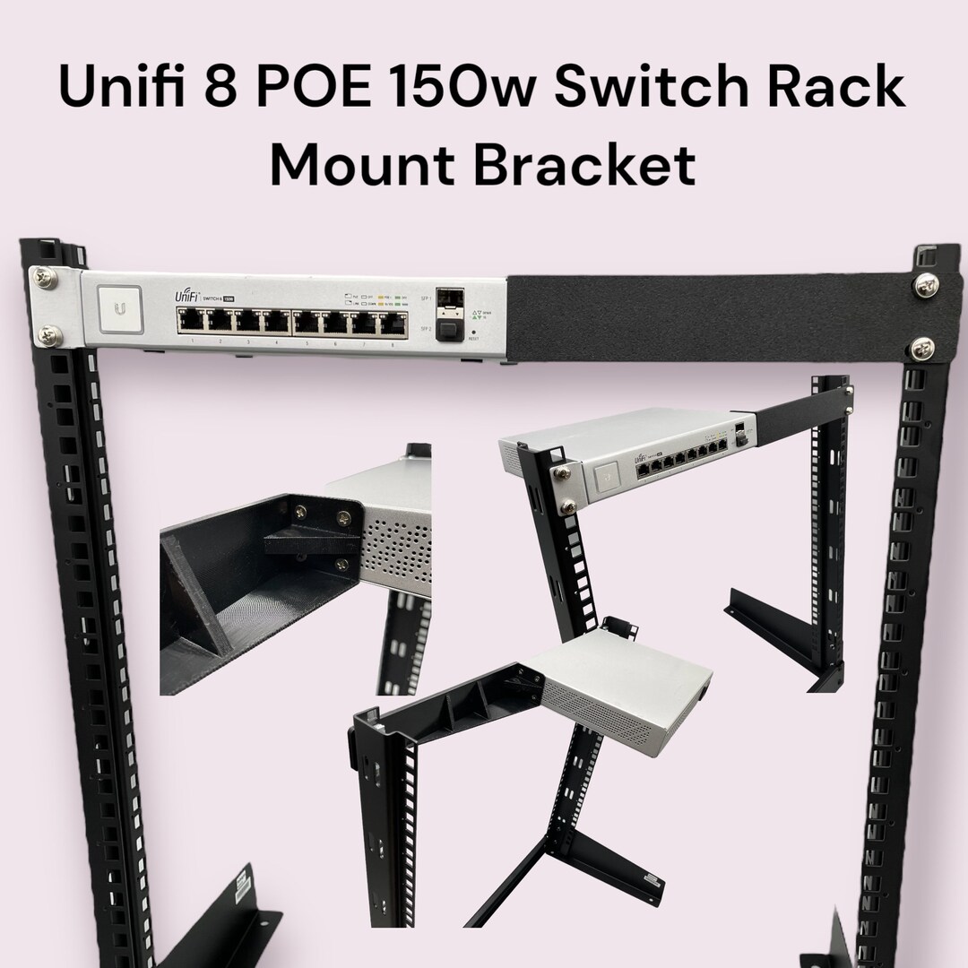 19" 1U Server Rack Mount for Ubiquiti Unifi Switch 8 150W (US-8-150W ...