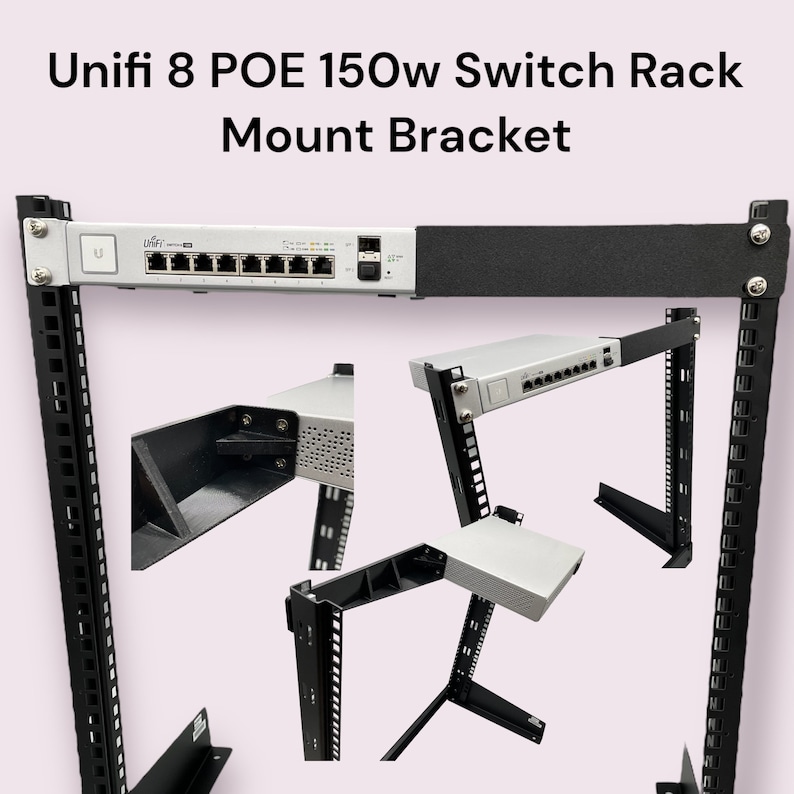 19" 1U Server Rack Mount for Ubiquiti Unifi Switch 8 150W (US-8-150W ...