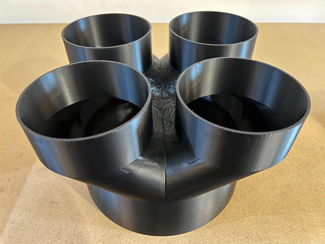 8" to 4" 4-way Splitter Duct Connection for Woodwork Dust, Grow Tent - Etsy