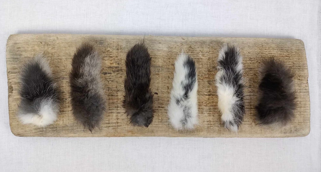 A Single Rabbit Tail /colors/natural Rabbit/ - Etsy