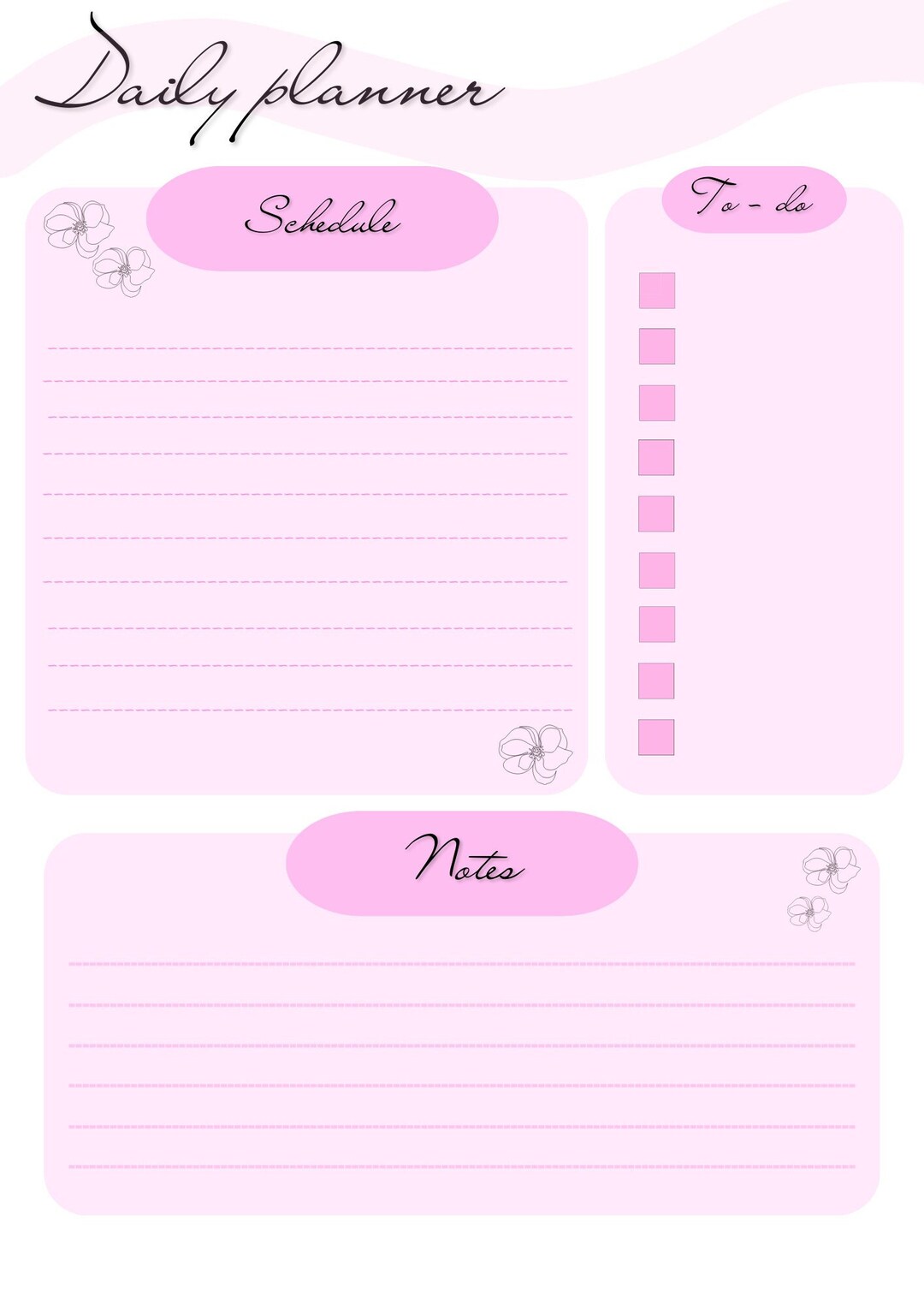 Daily Planner - Etsy