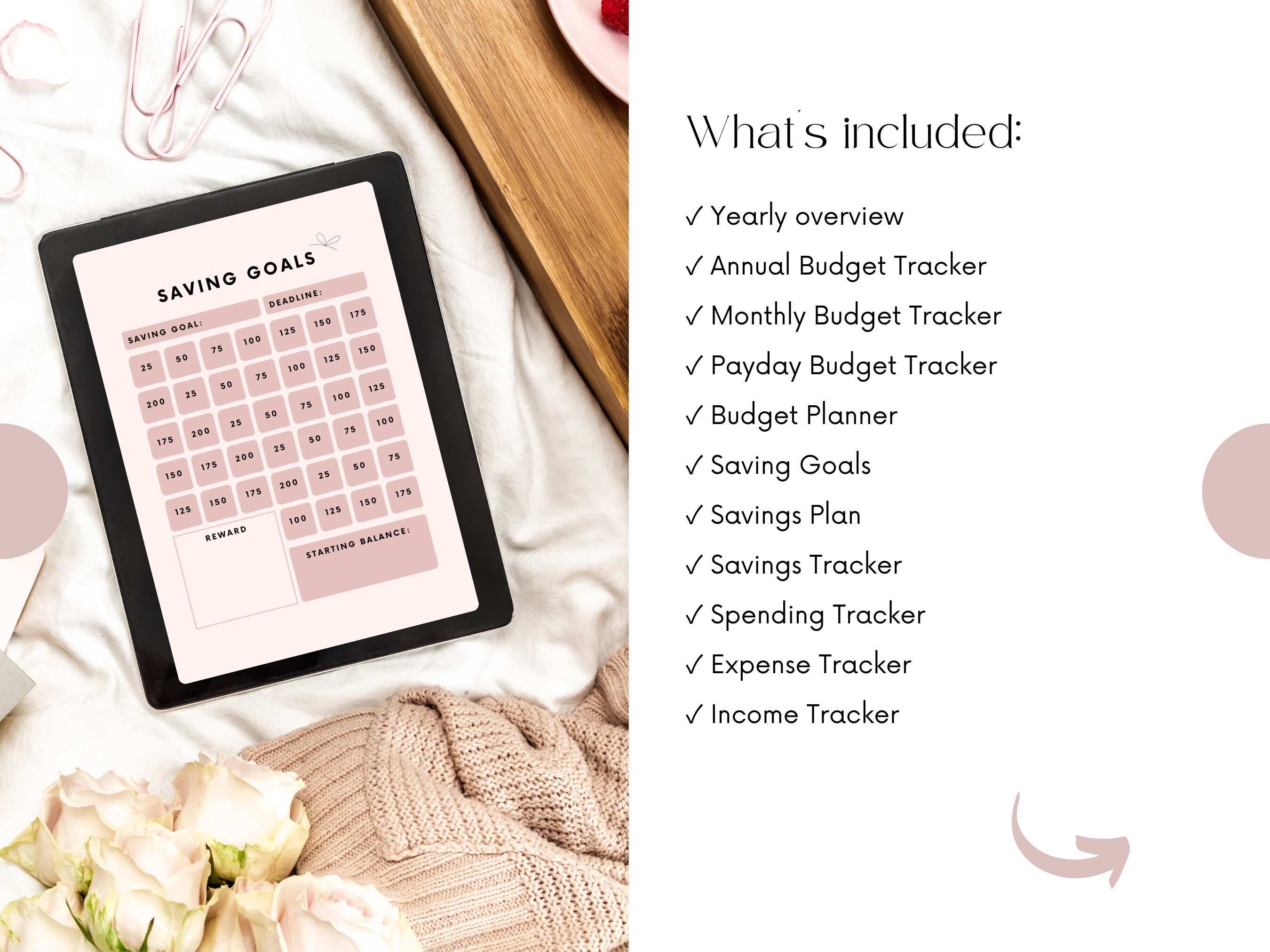 Customizable Finance Tracker Bundle Feminine Canva Template Spending ...
