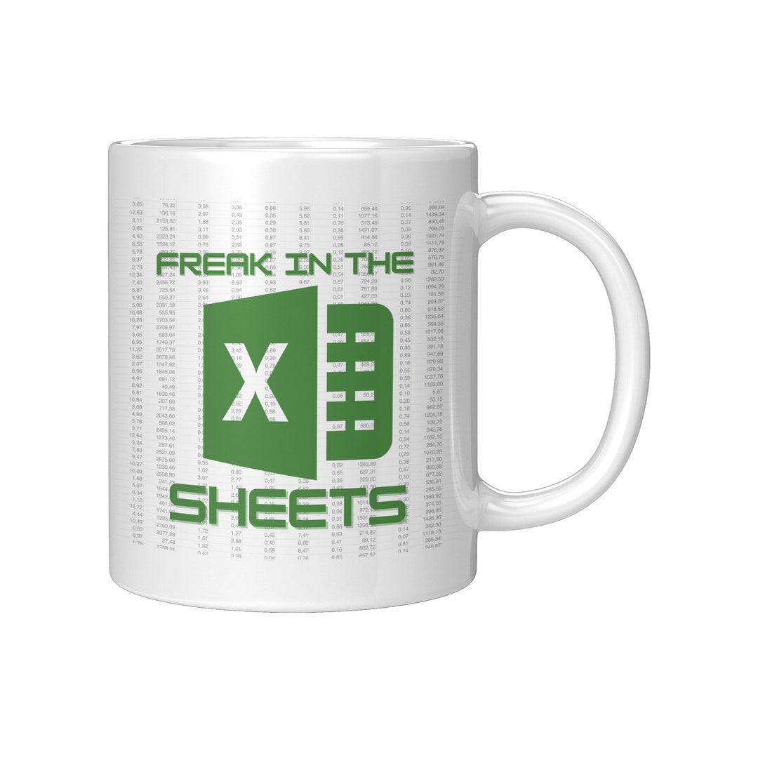 Freak in the Sheet Mug, Excel Mug Shortcut, Accountant Gift, Accountant ...