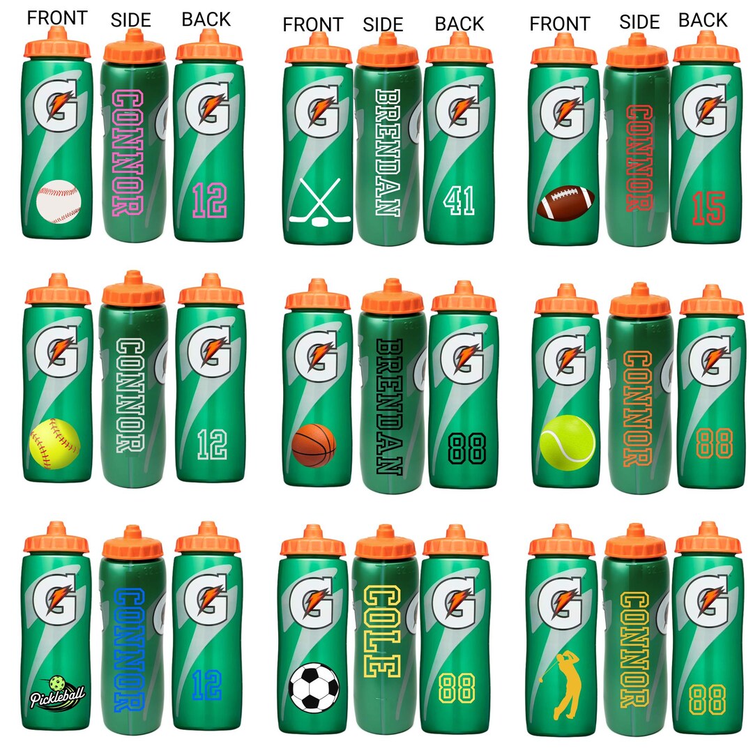 Personalized Gatorade Water Bottle, Custom Sports Water Bottle, Team ...