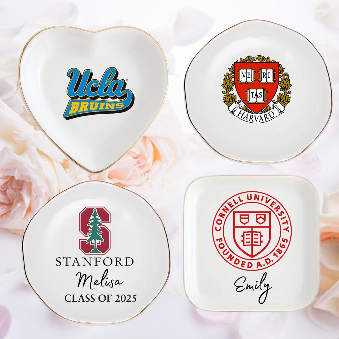 Custom University Logo Trinket Ring Dish, Custom University Logo ...