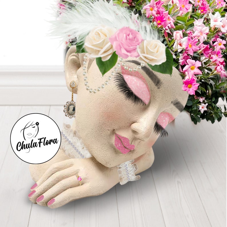 THE VICTORIAN - Beautiful Hand Painted Resin Flower Planter ...