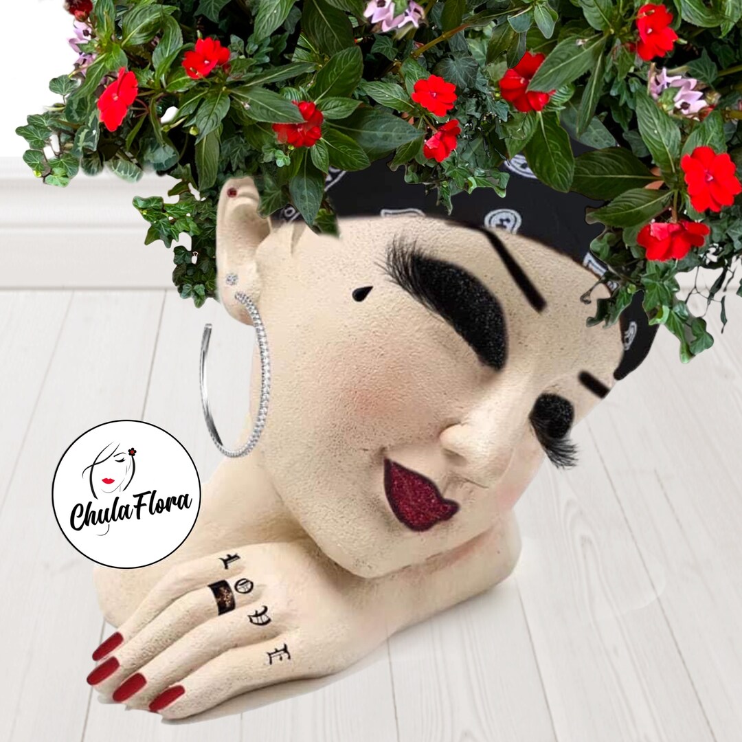 Style: LA CHOLA Beautiful Decorative Resin Hand Painted Flower Planter ...