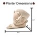 FLAPPER - Hand Painted Resin Flower Planter – Decorative Flower Pot ...