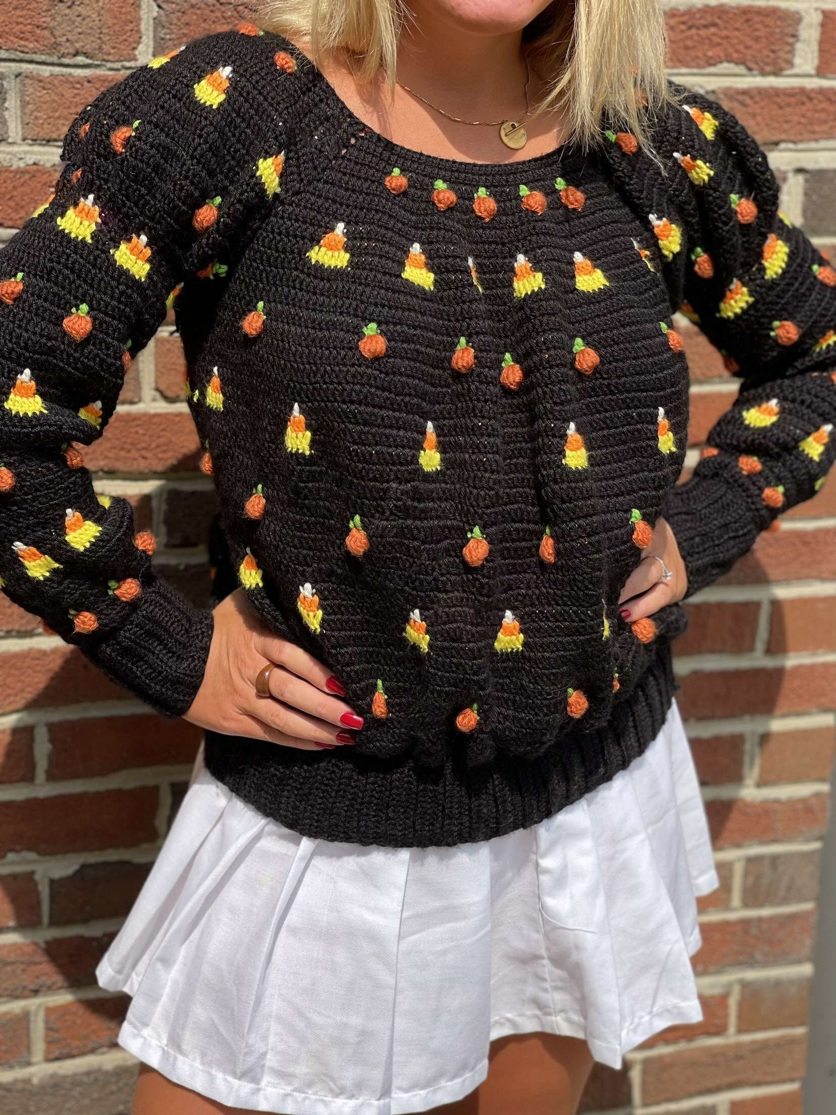 Halloween Candy Crochet Sweater/sweater Vest Pattern - Etsy