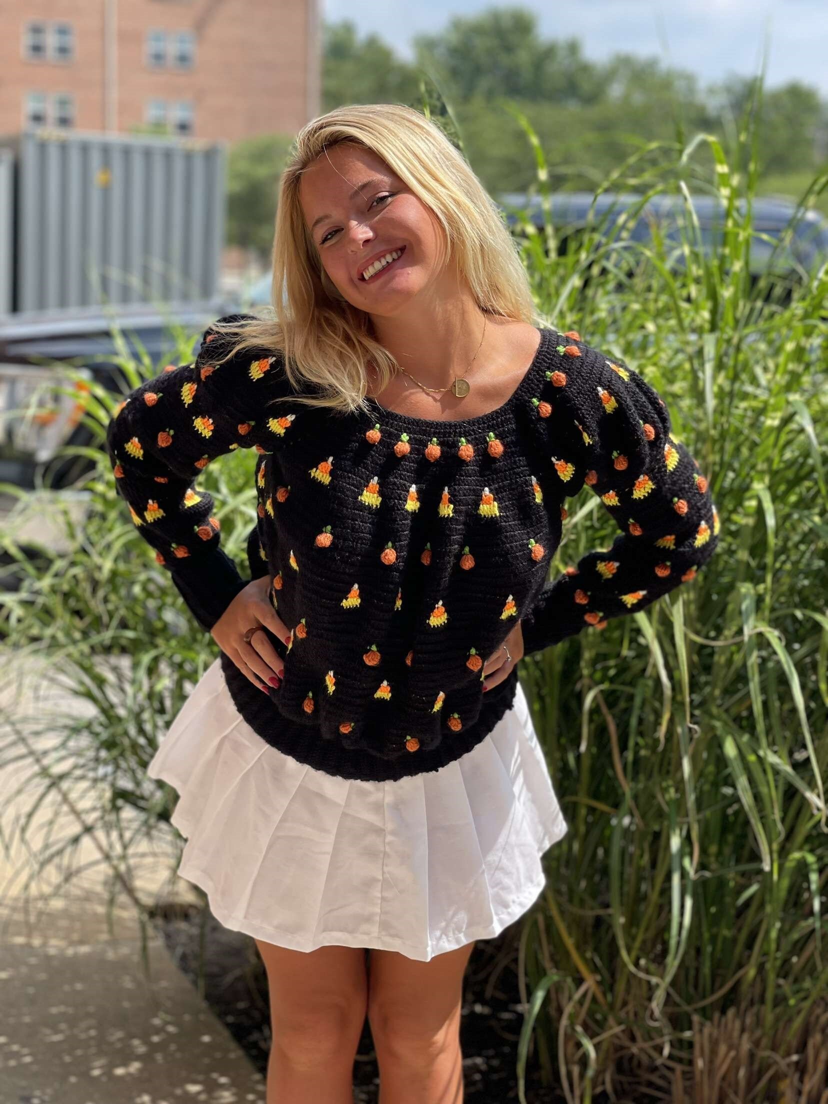 Halloween Candy Crochet Sweater/sweater Vest Pattern - Etsy