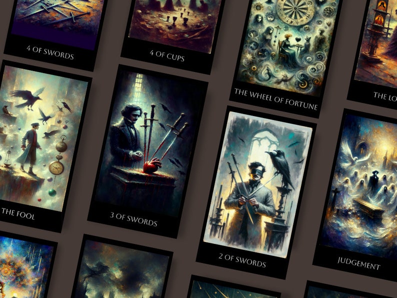 Edgar Allen Poe Tarot Cards Printable - Etsy Ireland