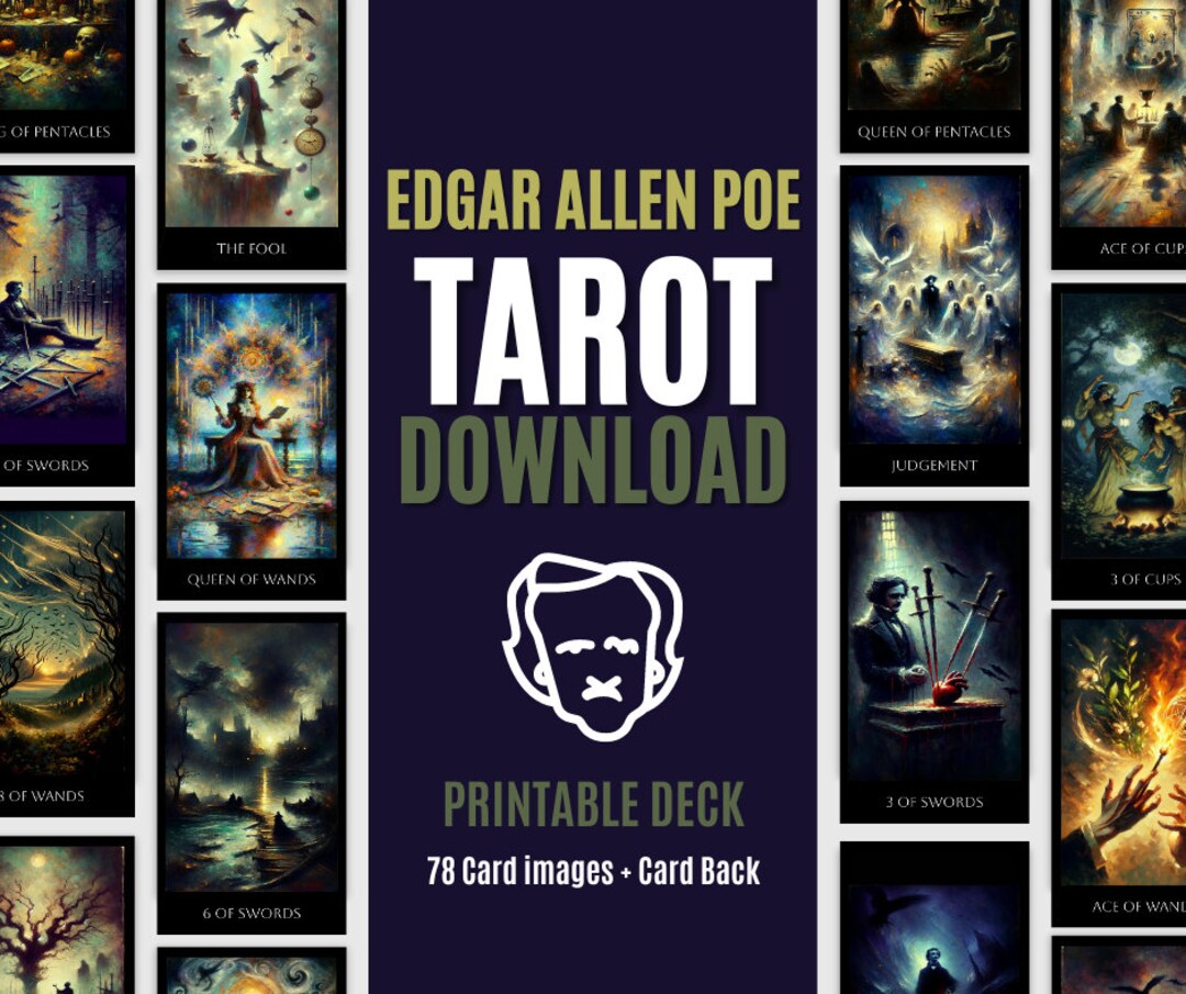 Edgar Allen Poe Tarot Cards Printable - Etsy