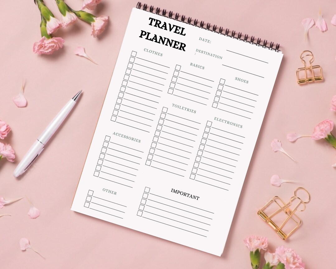 Editable Travel Planner Template, Trip Itinerary Planner, Travel ...