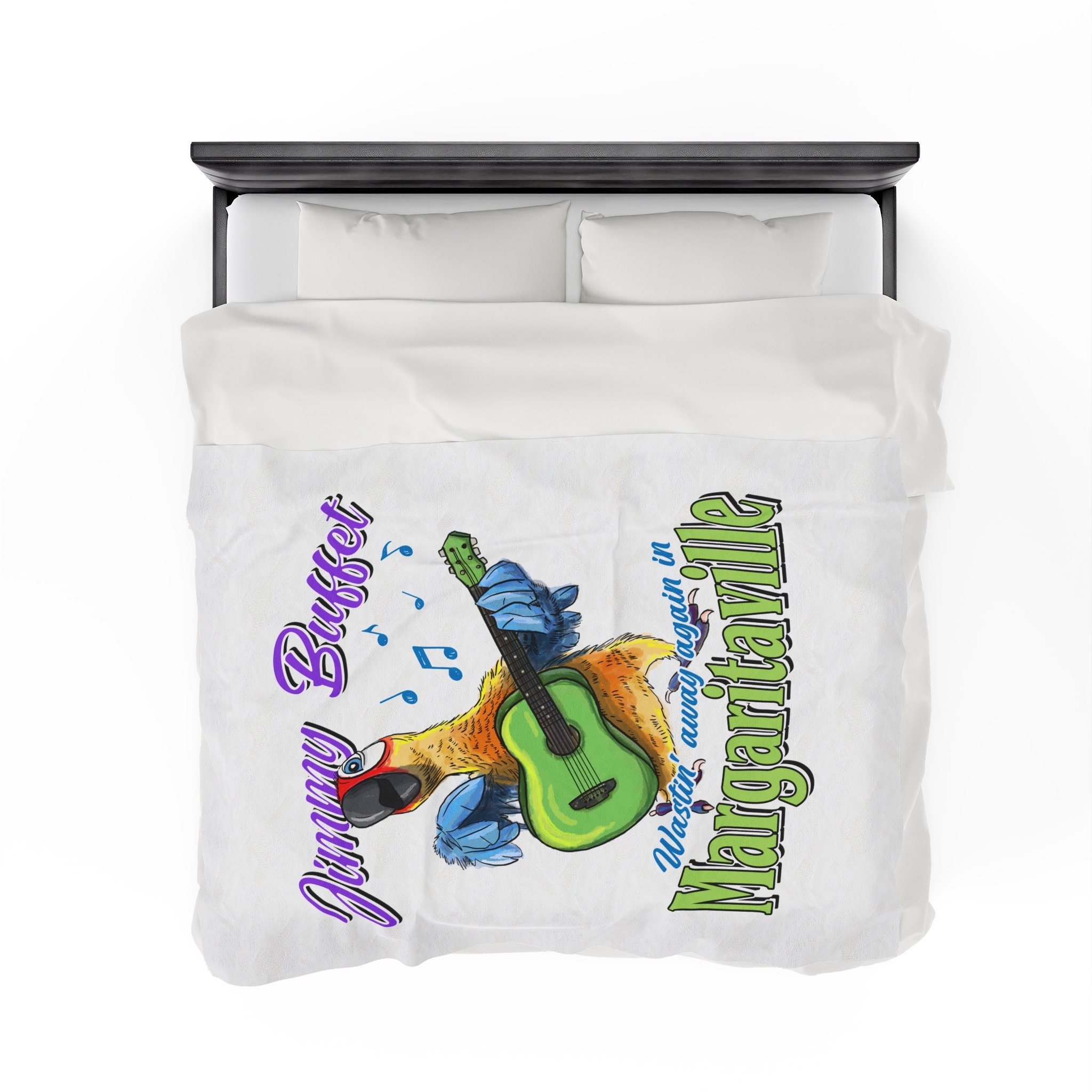 Jimmy Buffett Margaritaville Velveteen Plush Blanket sold by Romonda ...