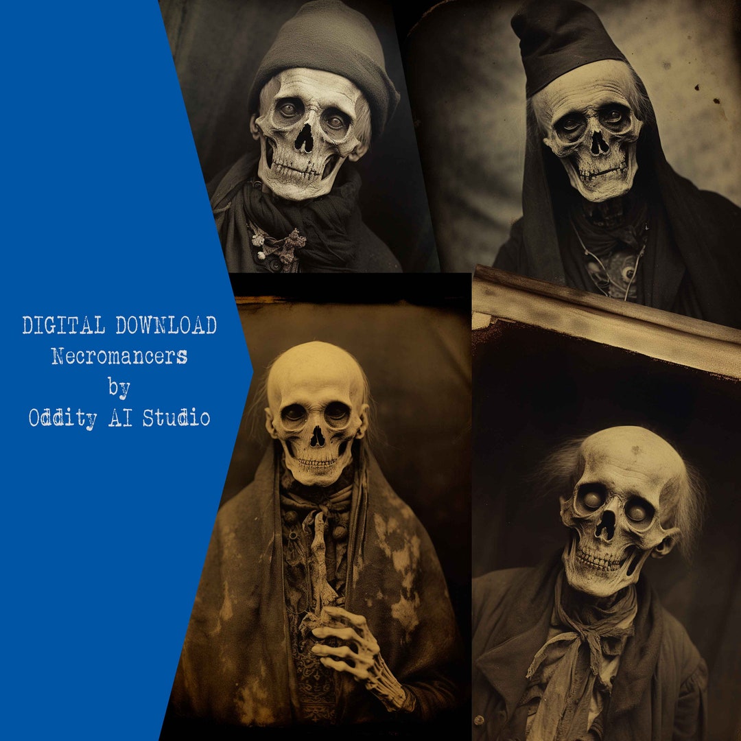 The Necromancer 15 Unique Portrait Images Oddity AI Studio - Etsy