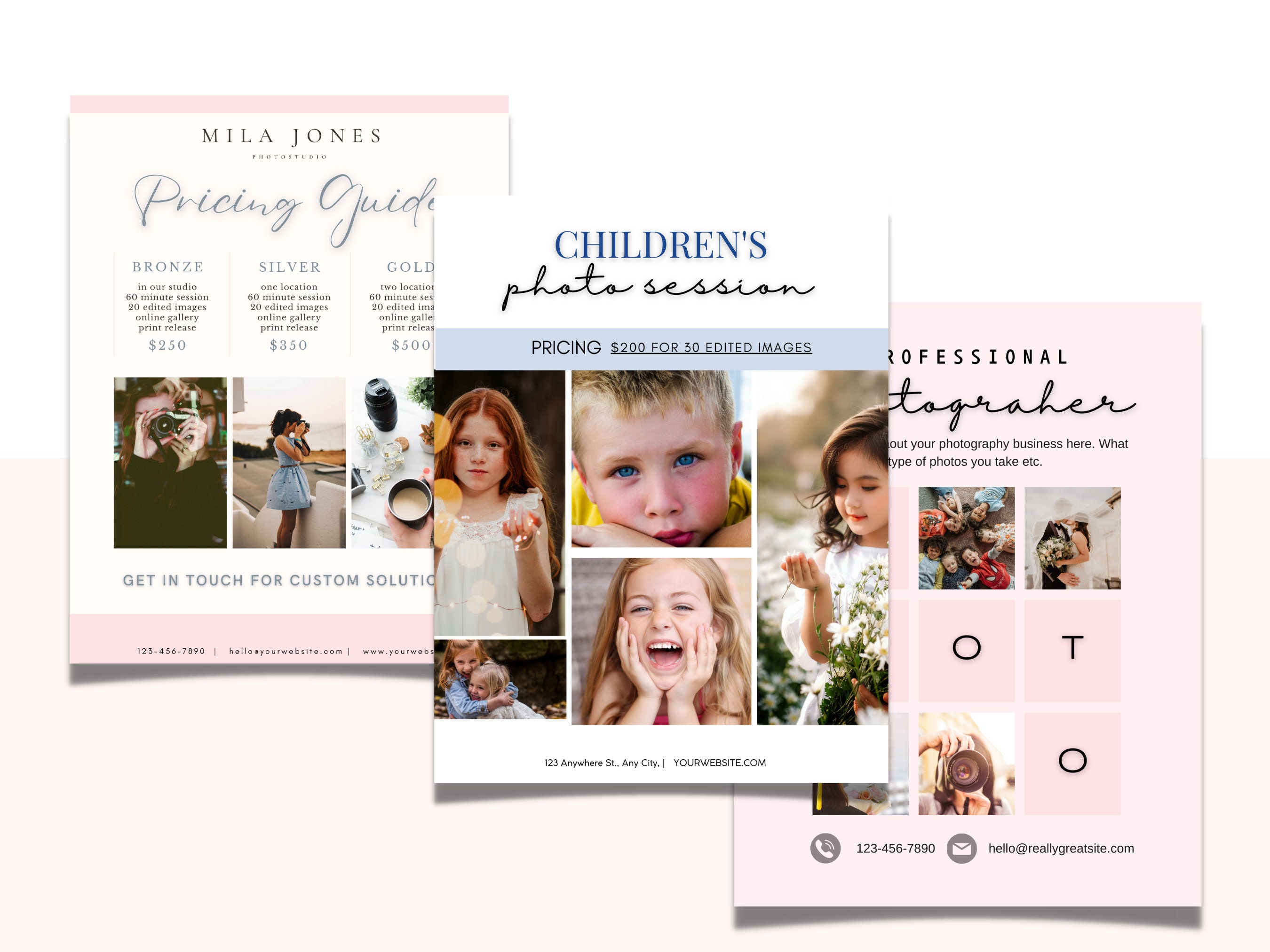 Customizable Photography Bundle | Photography Flyers | Photography ...