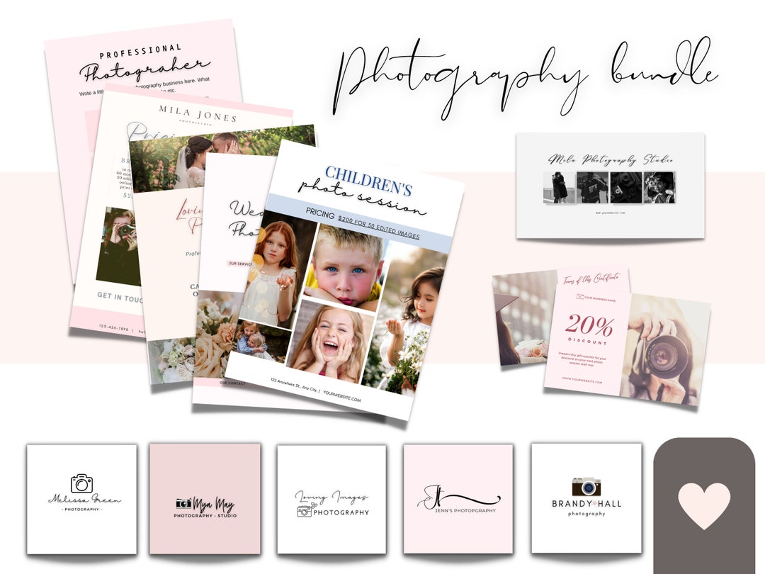 Customizable Photography Bundle | Photography Flyers | Photography ...
