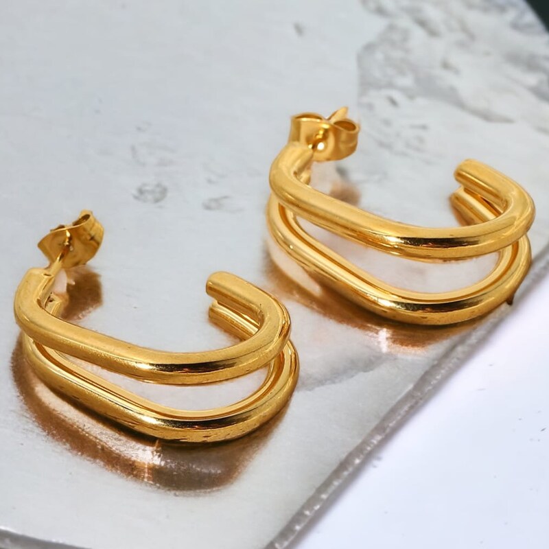 Double Hoop Earrings - Etsy