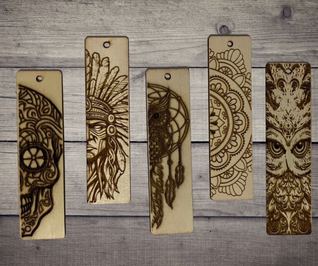 Custom Wood Bookmarks Personalized Bookmark Unique Pattern Bookmark ...