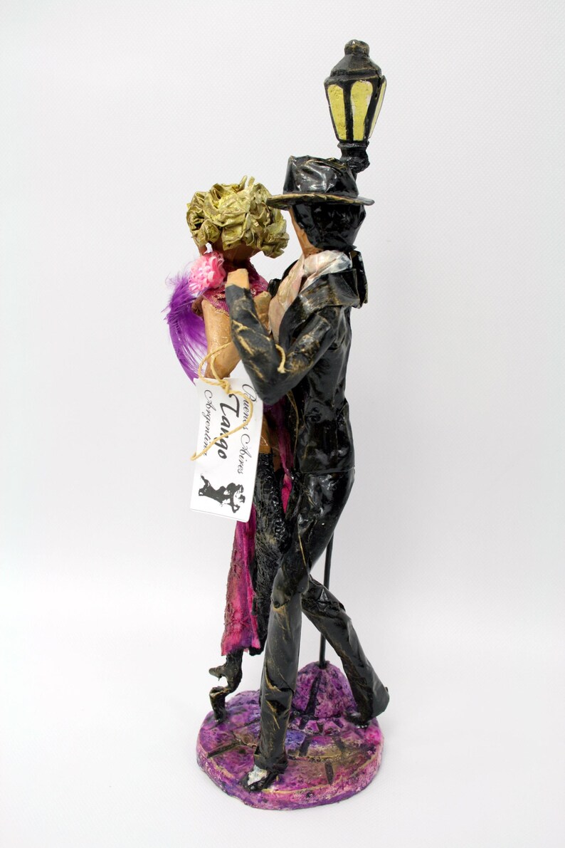 Tango Figure - Paper Mâché - Pink & Purple - Etsy