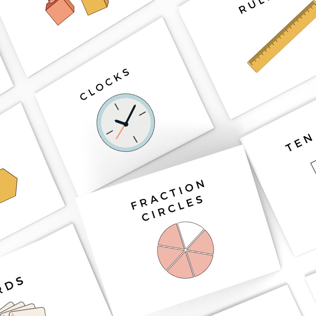 Math Manipulative Labels, Math Center Labels, Math Manipulative Bin ...