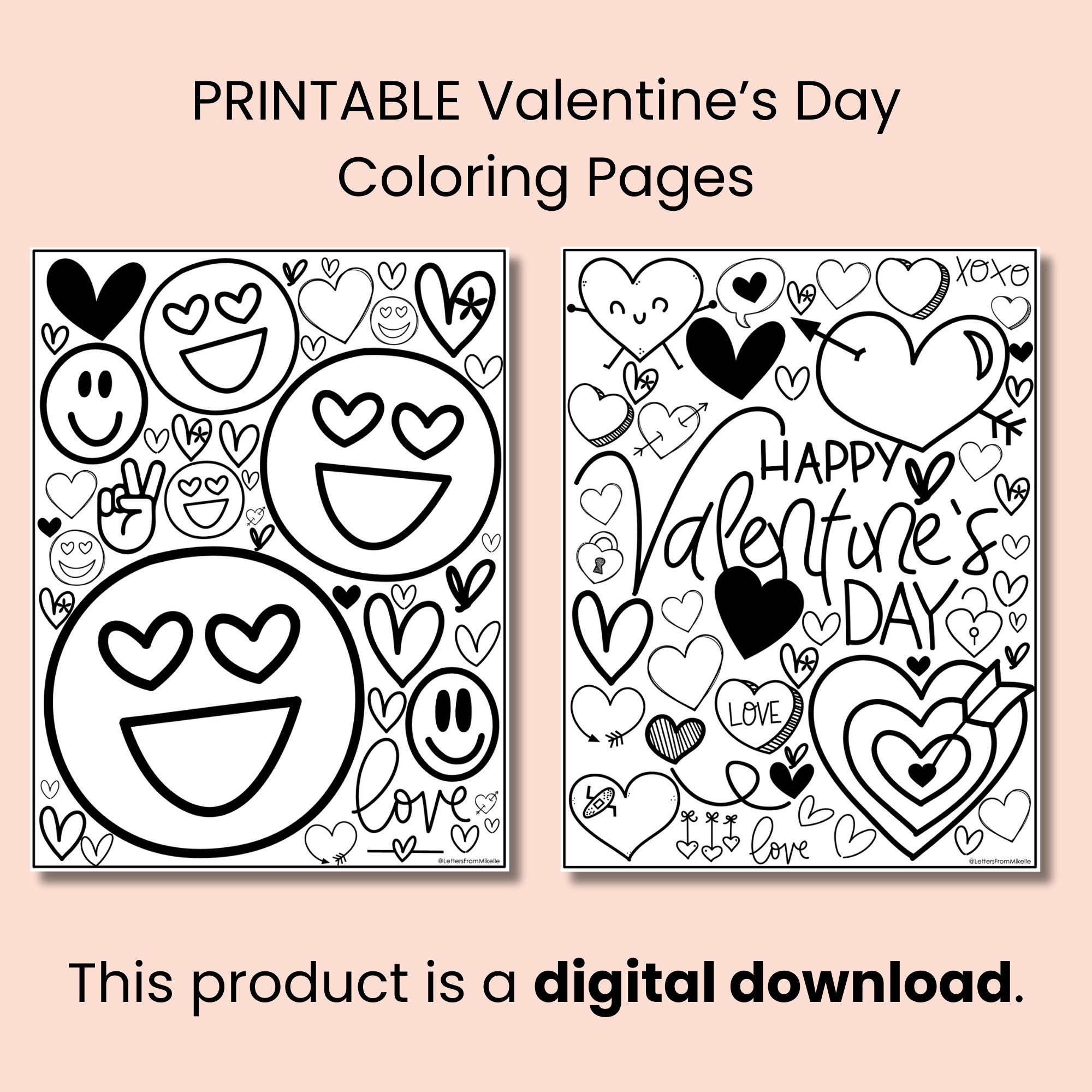Valentine Coloring Pages, Love Coloring Sheets, Heart Coloring Pages ...