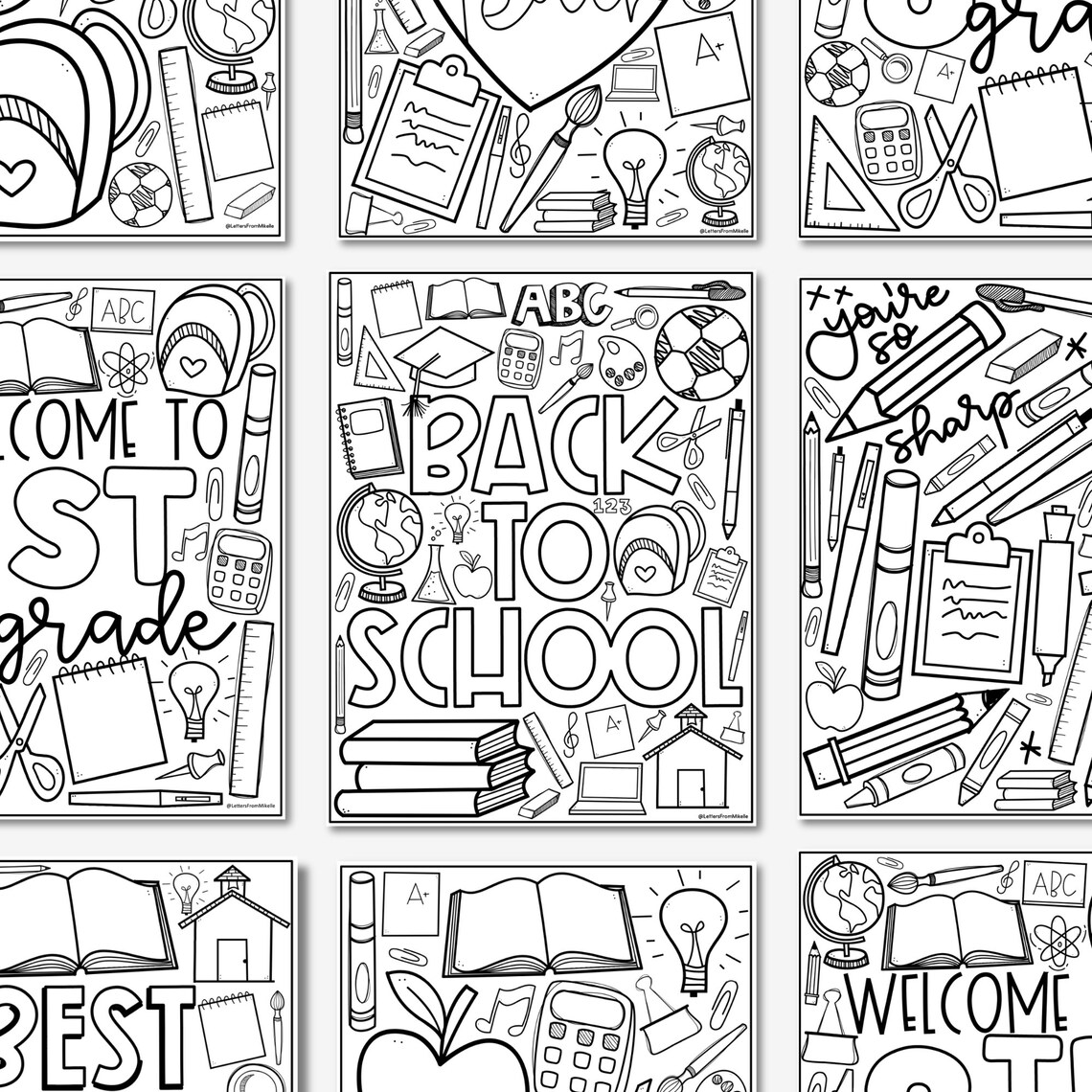Back to School Coloring Pages, Welcome Back to School Coloring Sheets ...