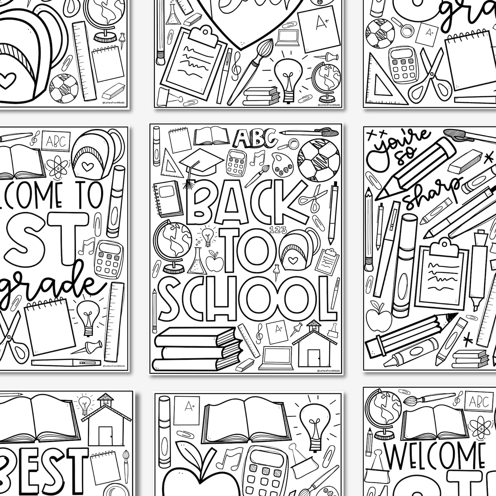Back to School Coloring Pages, Welcome Back to School Coloring Sheets ...