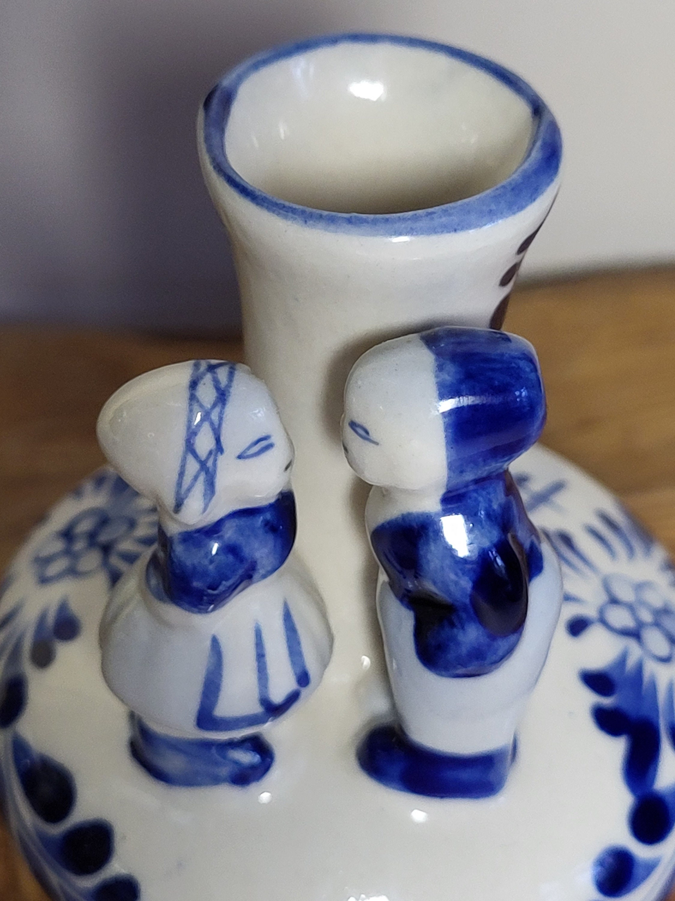 Vintage Rare Blue Delft Deco Hand Painted Holland Miniature Vase - Etsy