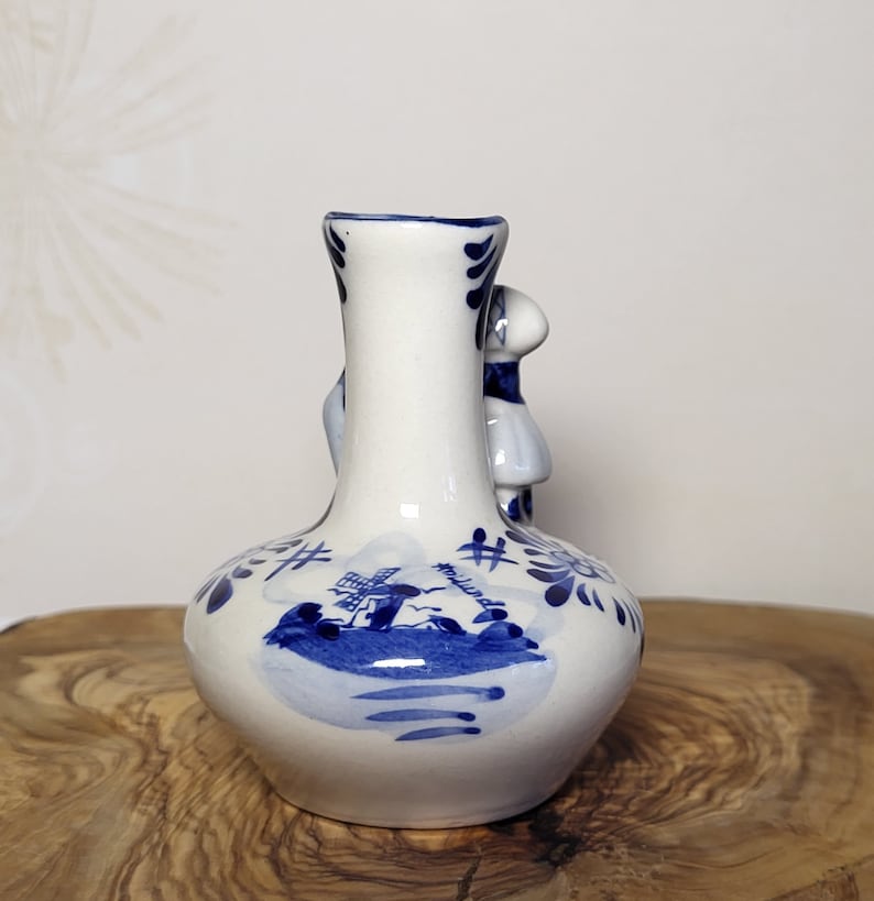 Vintage Rare Blue Delft Deco Hand Painted Holland Miniature Vase - Etsy