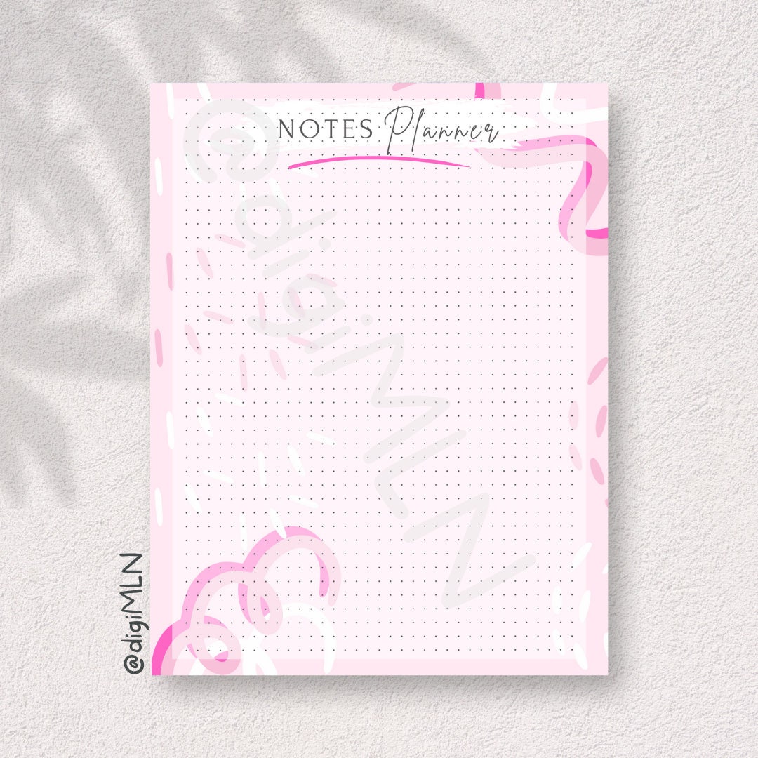 Pink Weekly Desk Planner Printable Organizer Pink Monthly Calendar ...