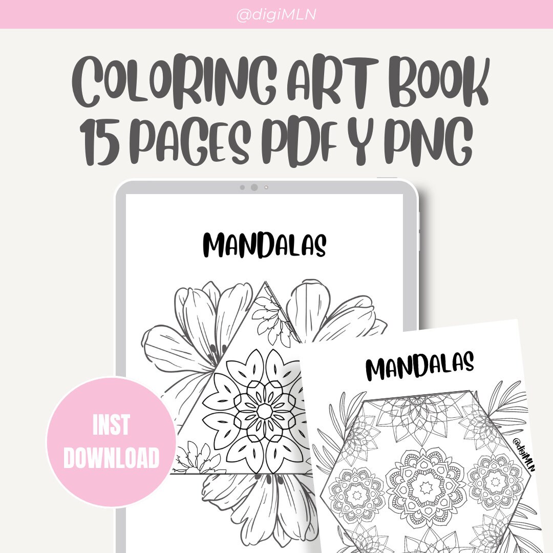 Mandalas Coloring Book, Art Book , Coloring Pages, Printables Coloring ...
