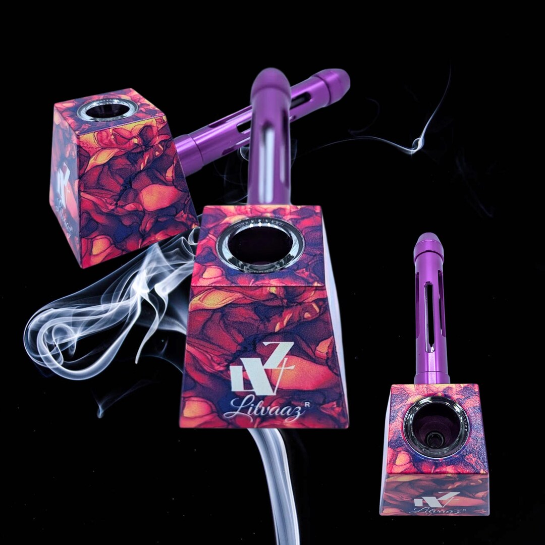 Pyramid Glass Pipe, Unique Design Pipe Gifts for Smokers, Pink Design ...