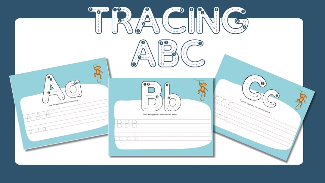 Early Learning Letter Tracing Printable ABC Alphabet - Etsy