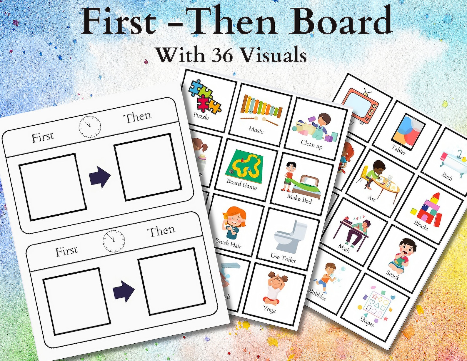 Printable First-then Board | Visual Schedule | Special Needs | Little ...