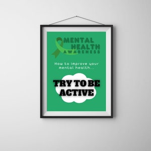 Mental Health Awareness Poster Printable Wall Art, Inspirational Decor ...