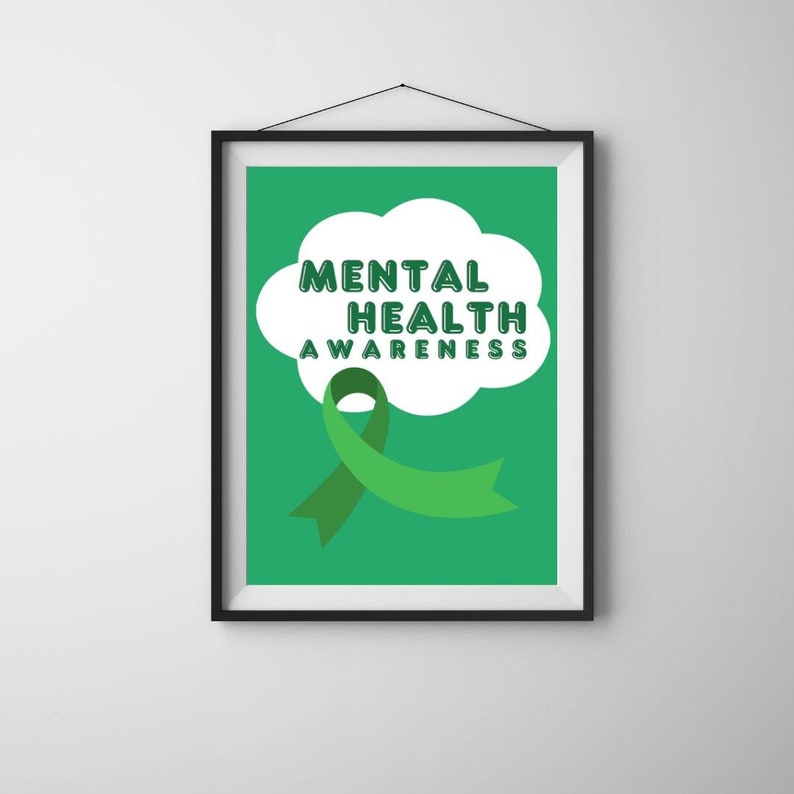 Mental Health Awareness Poster for Educational Use in Office Poster for ...