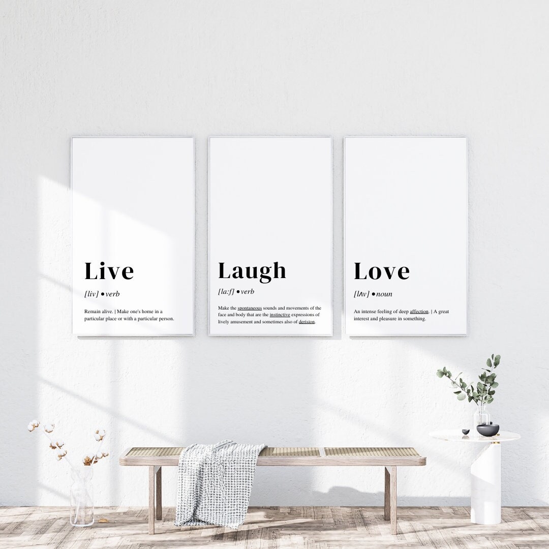 Live Laugh Love Triple Definition Wall Art Made for Print and Display ...