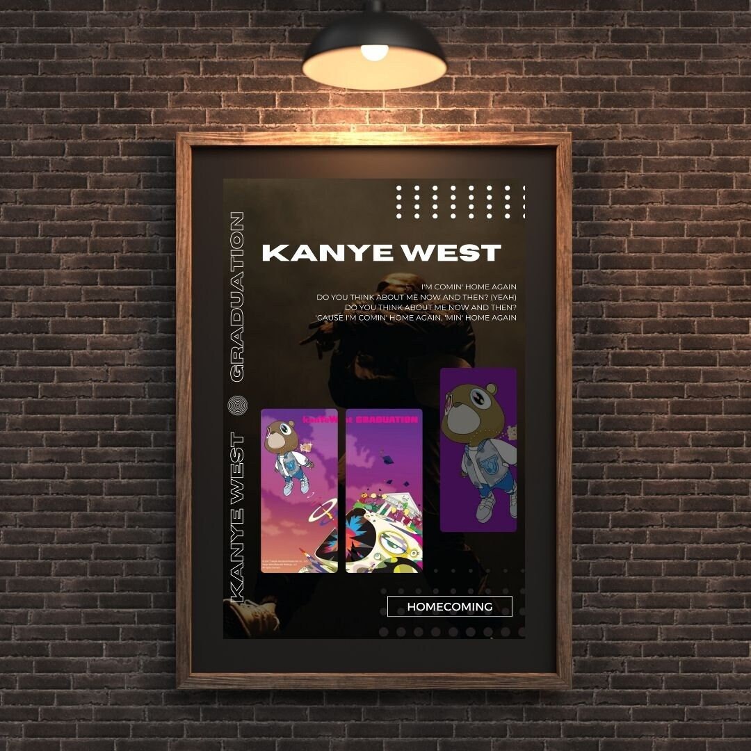 Kanye West, Graduation, Homecoming Lyrics - Wall Art - Instant Download ...