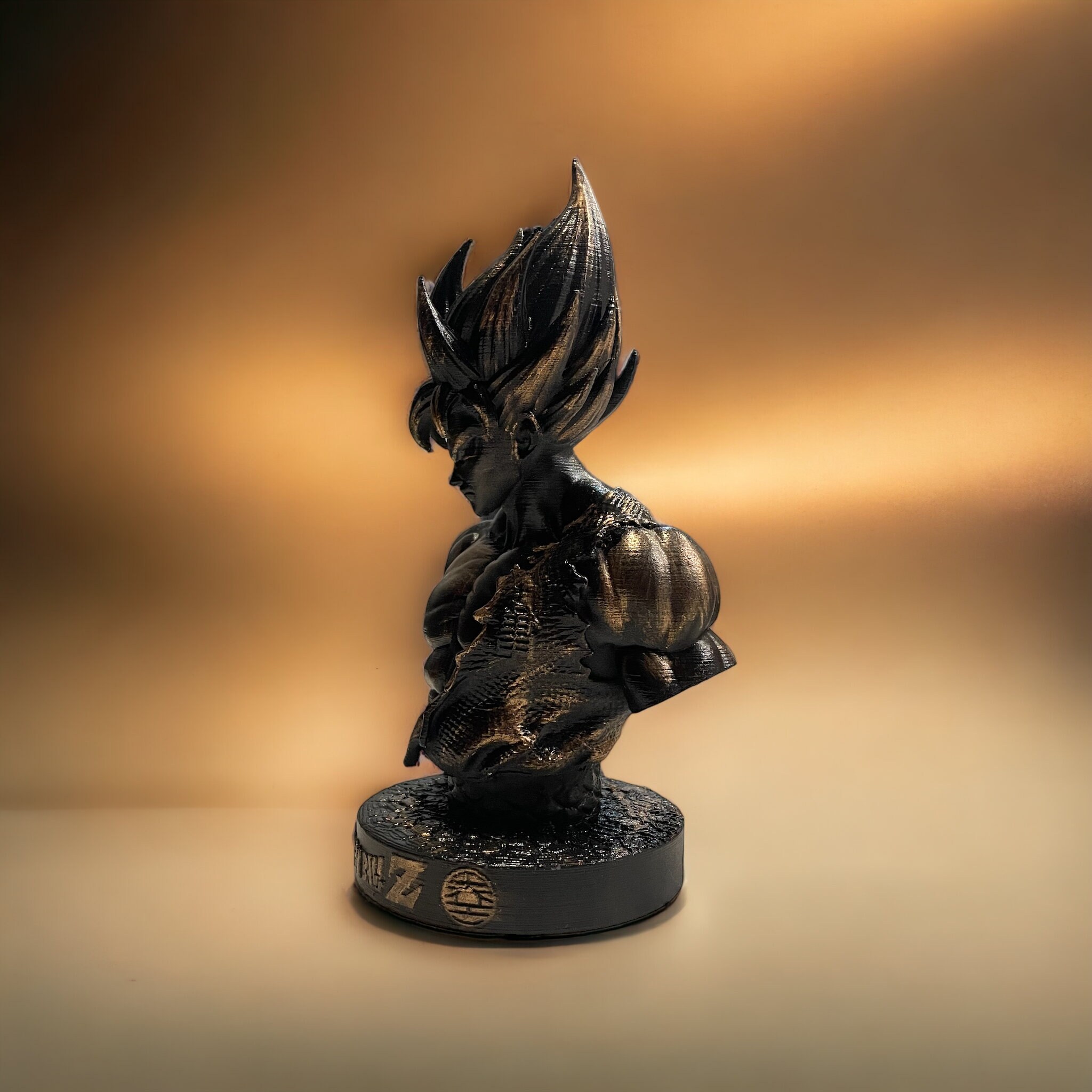 Goku Brushed Bronze Bust - Etsy