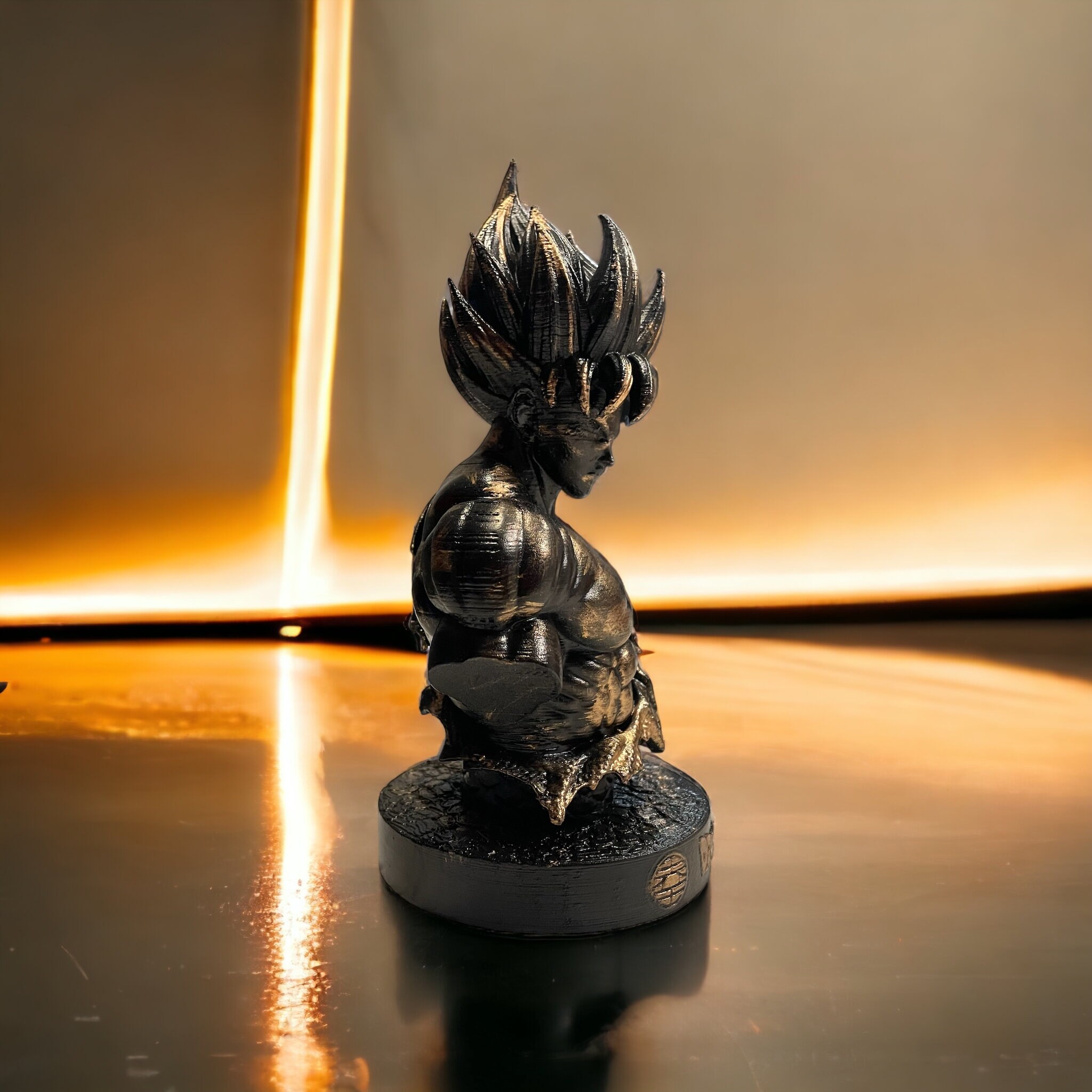 Goku Brushed Bronze Bust - Etsy