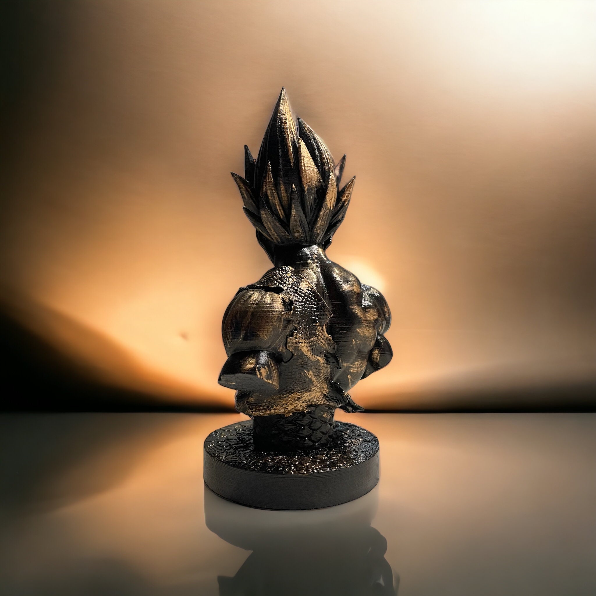 Goku Brushed Bronze Bust - Etsy
